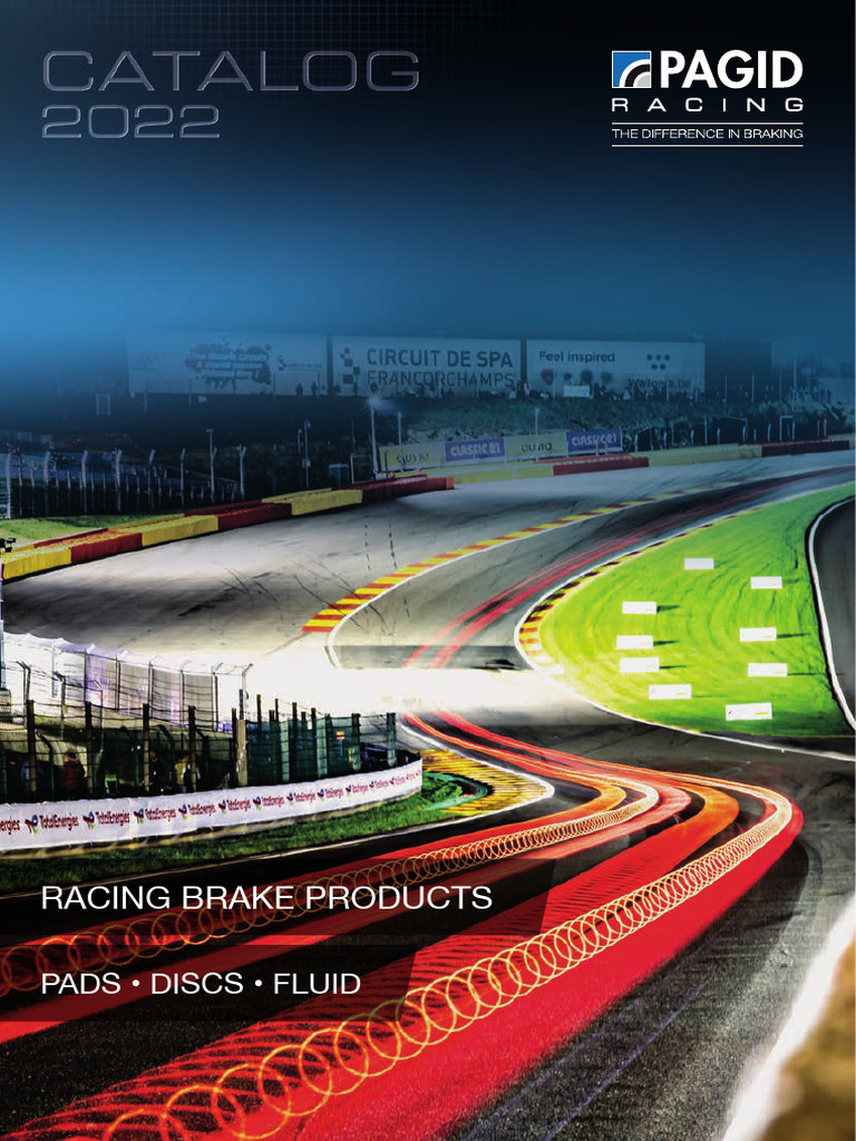 PAGID Racing Brake Products Guide | PDF | Brake | Friction