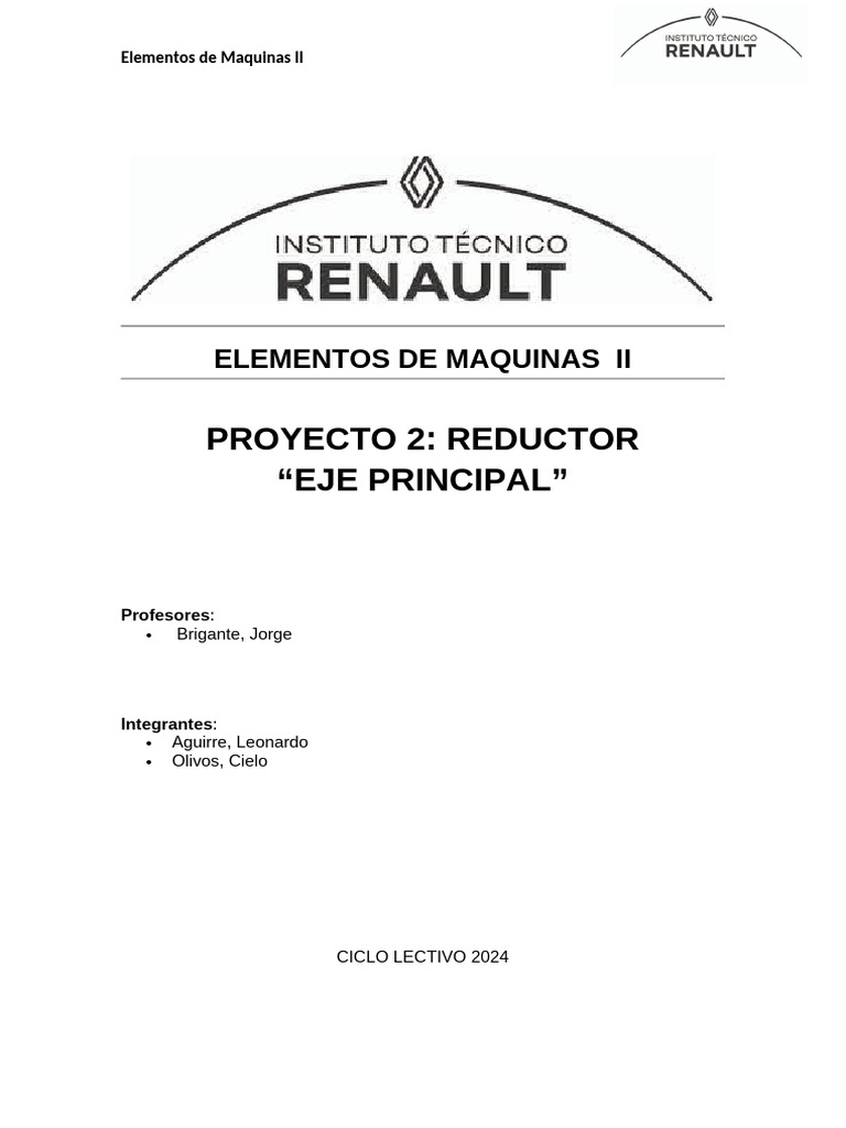 Eje Ppal - Reductor | PDF | Eje | Ingeniería mecánica