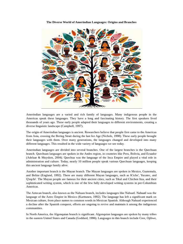 The Diverse World of Amerindian Languages | PDF | Indigenous Peoples Of ...