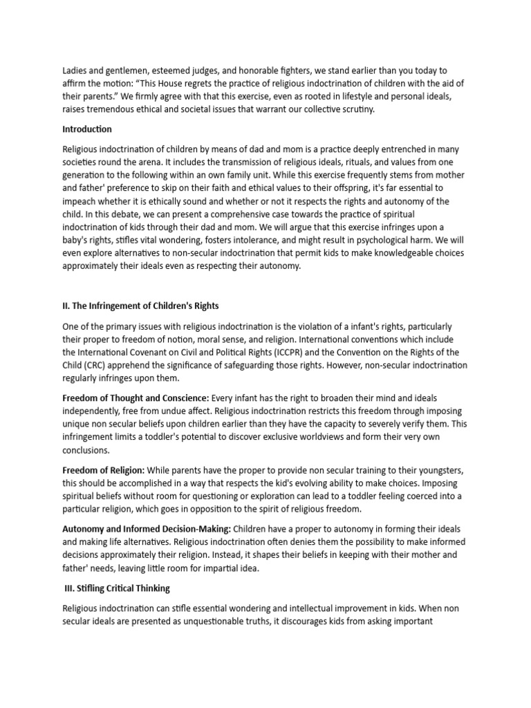 Human rights debate | PDF | Autonomy | Faith