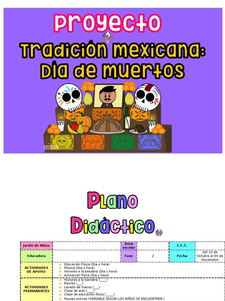 Proyecto Tradicion Mexicana Dia de Muertos | PDF | Víspera de Todos los ...