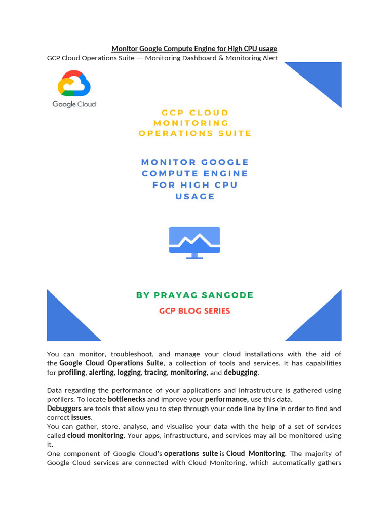 Monitor Google Compute Engine For High CPU Usage | PDF | Cloud ...