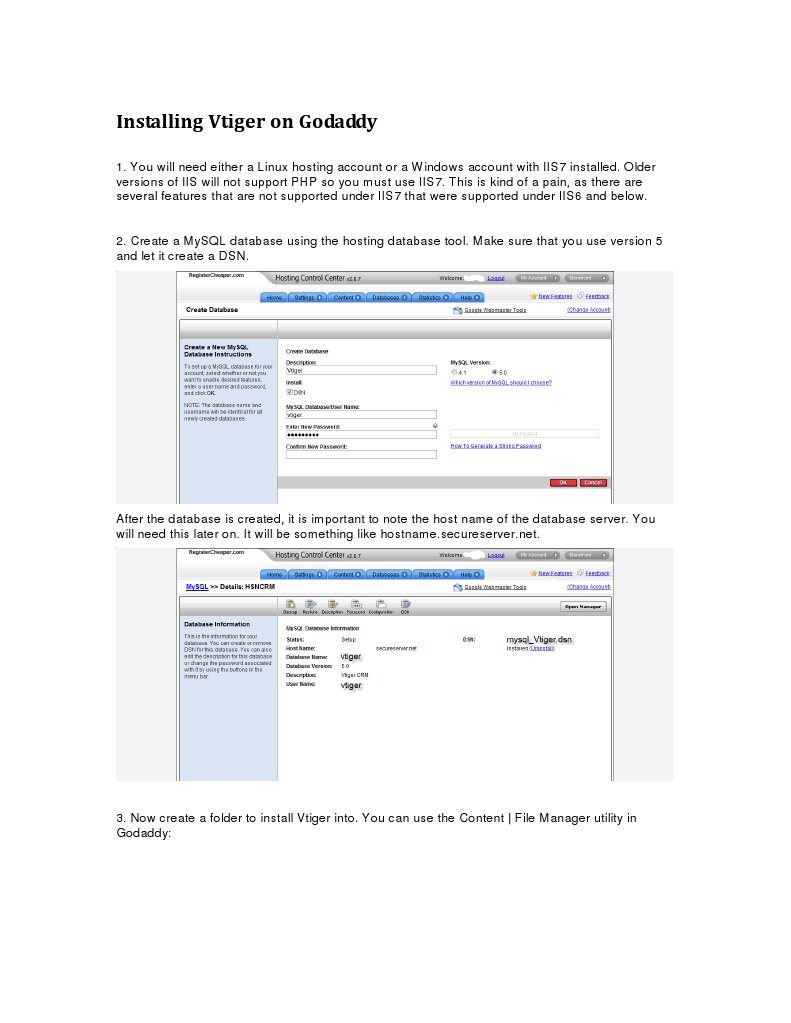 Vtiger Setup Guide for Godaddy Users | PDF | Php | Directory (Computing)