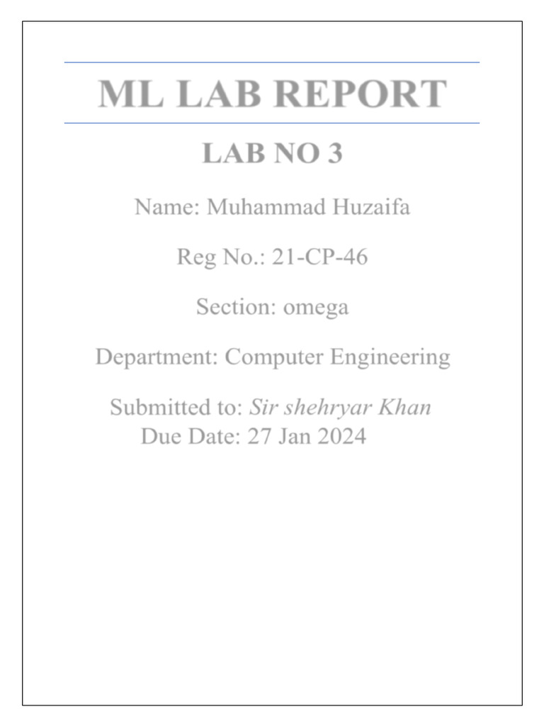ML Lab Report: Gradient Descent Analysis | PDF | Algorithms And Data ...