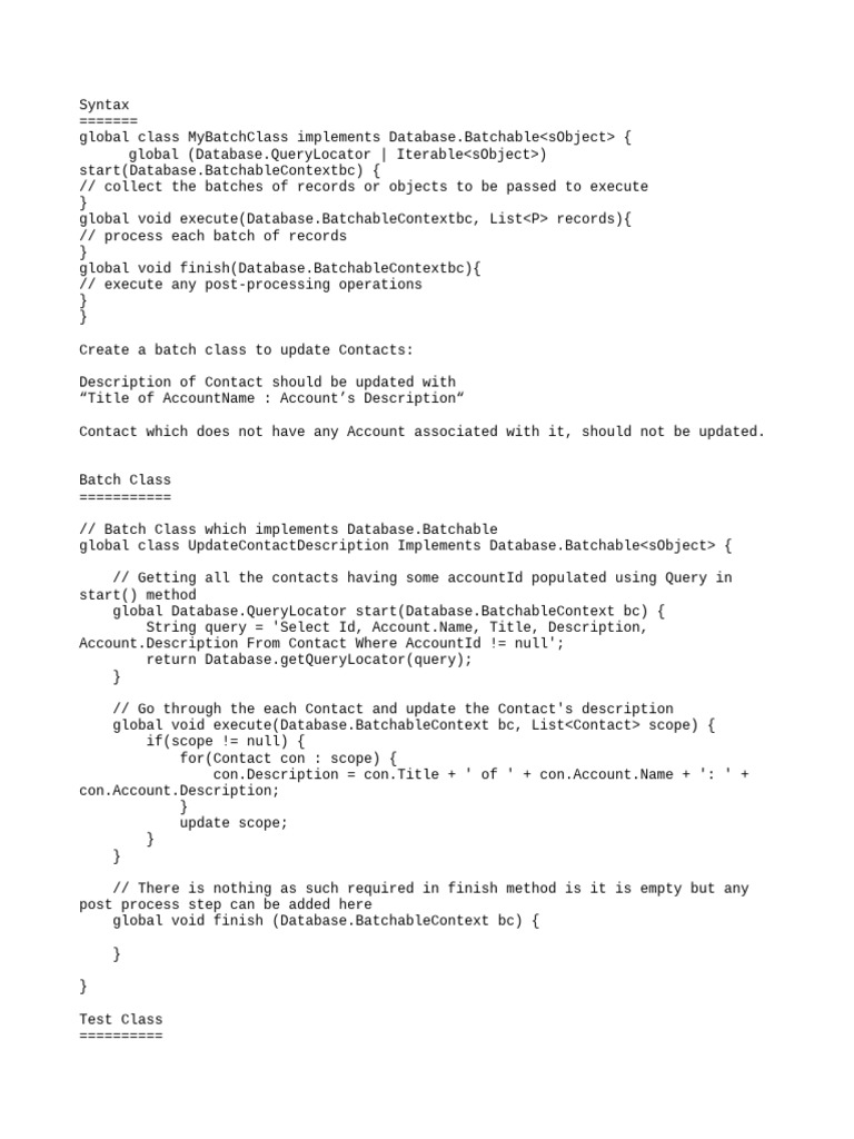 Batch Class Example | PDF | Databases | Computer Data