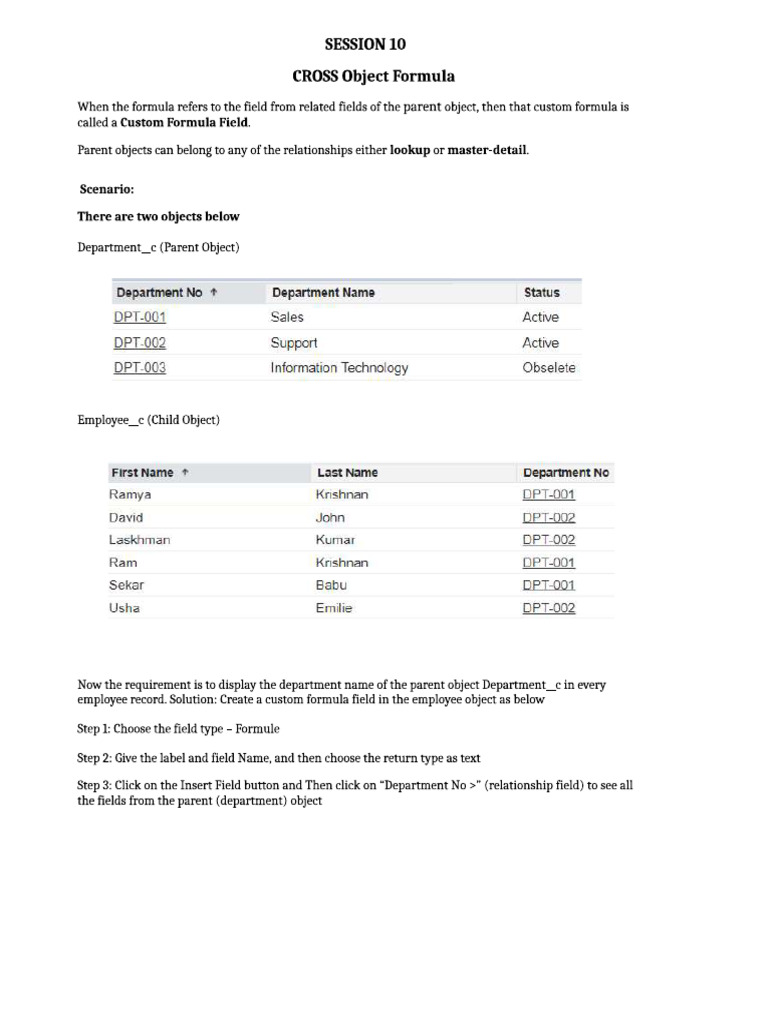 Cross Object Formula | PDF