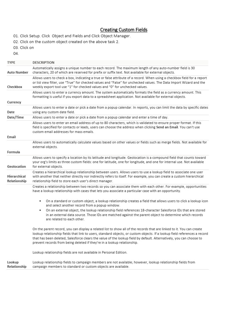 Creating Custom Objects and Its DataType | PDF | Encryption | Data Type