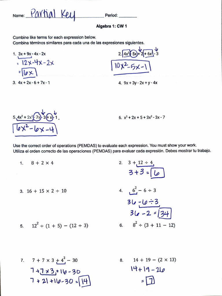 24 CW 1 Partial Key | PDF | Teaching Methods & Materials