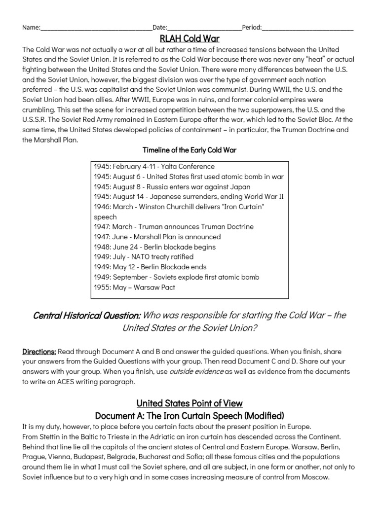 Truman Doctrine and Cold War Origins | PDF | Cold War | Soviet Union