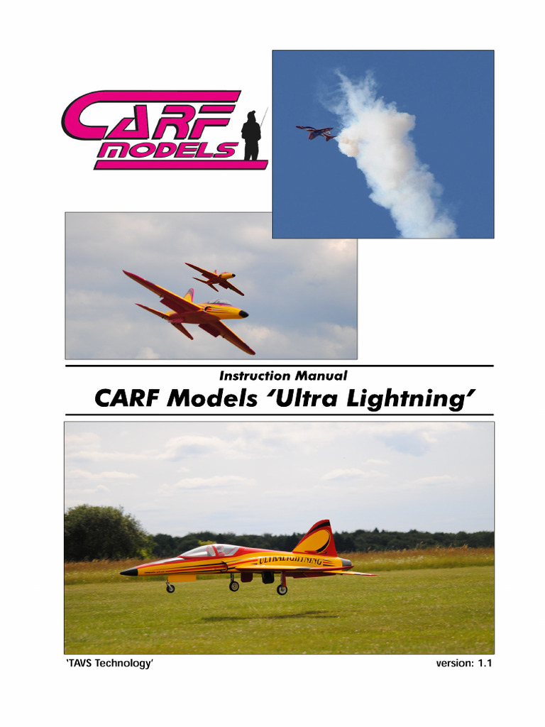 Carf Ultralightning Instructionmanual | PDF | Adhesive | Flight Control ...
