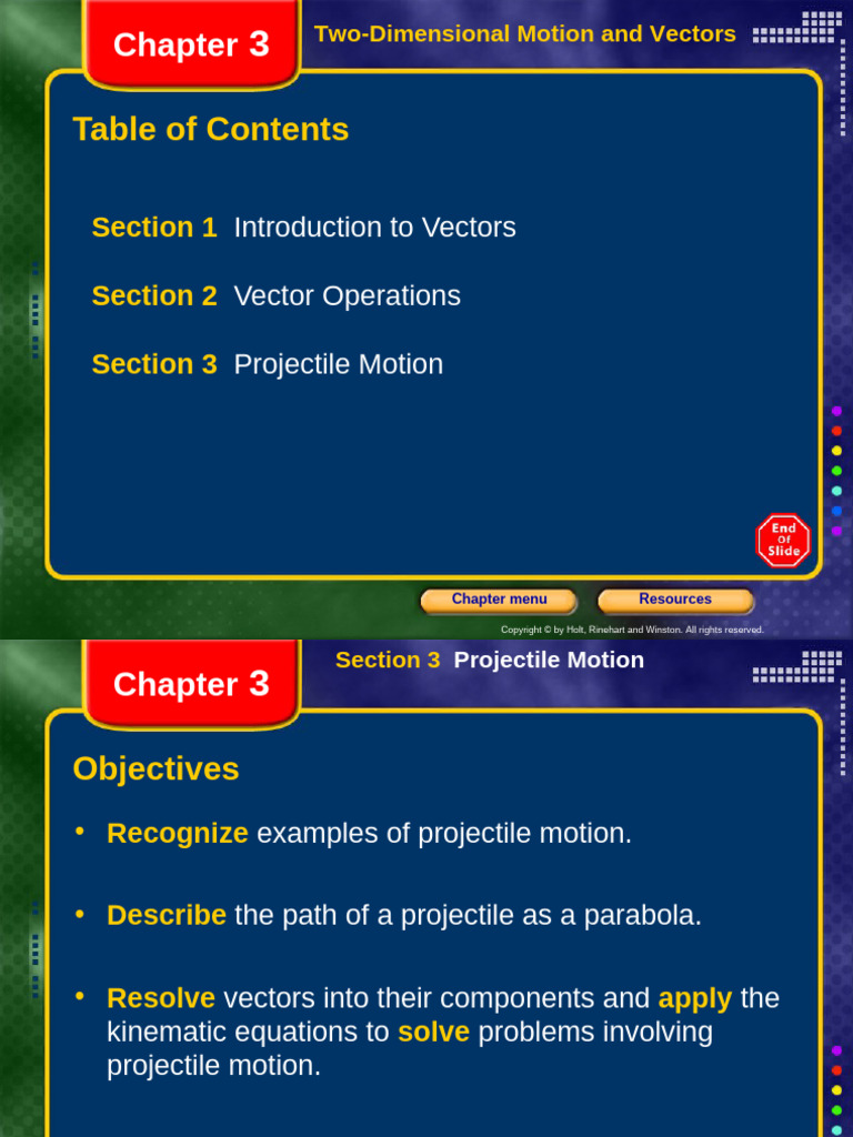 CH3 Section 3 Projectile Motion 135321013202423620 | PDF | Classical Mechanics | Applied And ...
