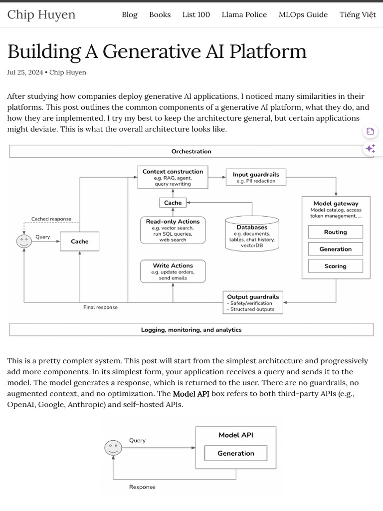 Building A Generative AI Platform | PDF | Cache (Computing ...