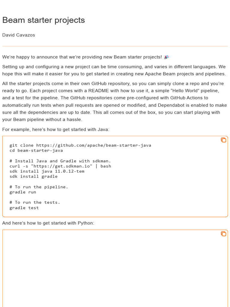 Beam Starter Projects | PDF | Computers