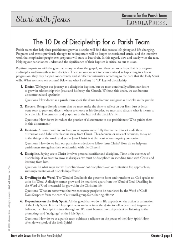 10 Ds of Discipleship | PDF | Disciple (Christianity) | Jesus