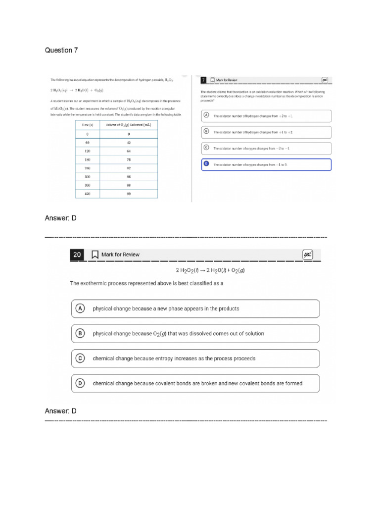 AP Chem Unit 4 Progress Check | PDF | Precipitation (Chemistry) | Magnesium