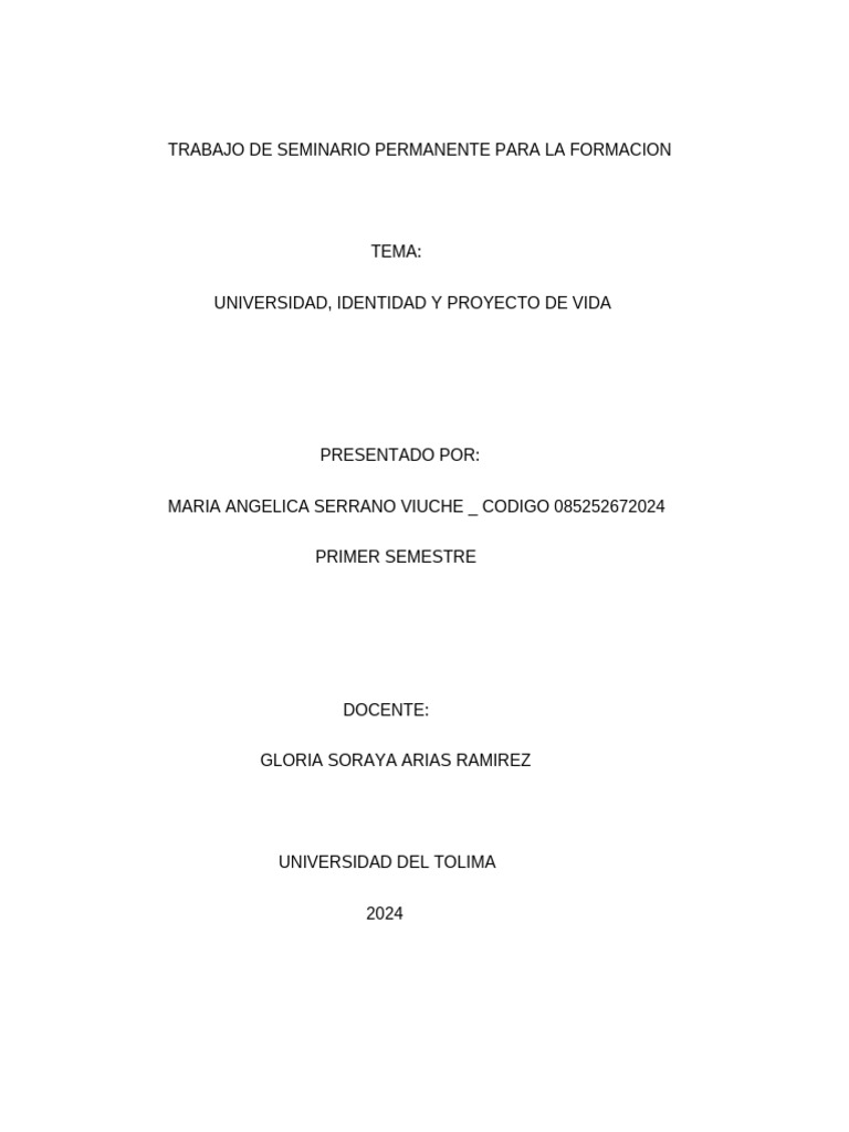 Primera Actividad Proyecto De Mi Vida Pdf Aprendizaje Educación A