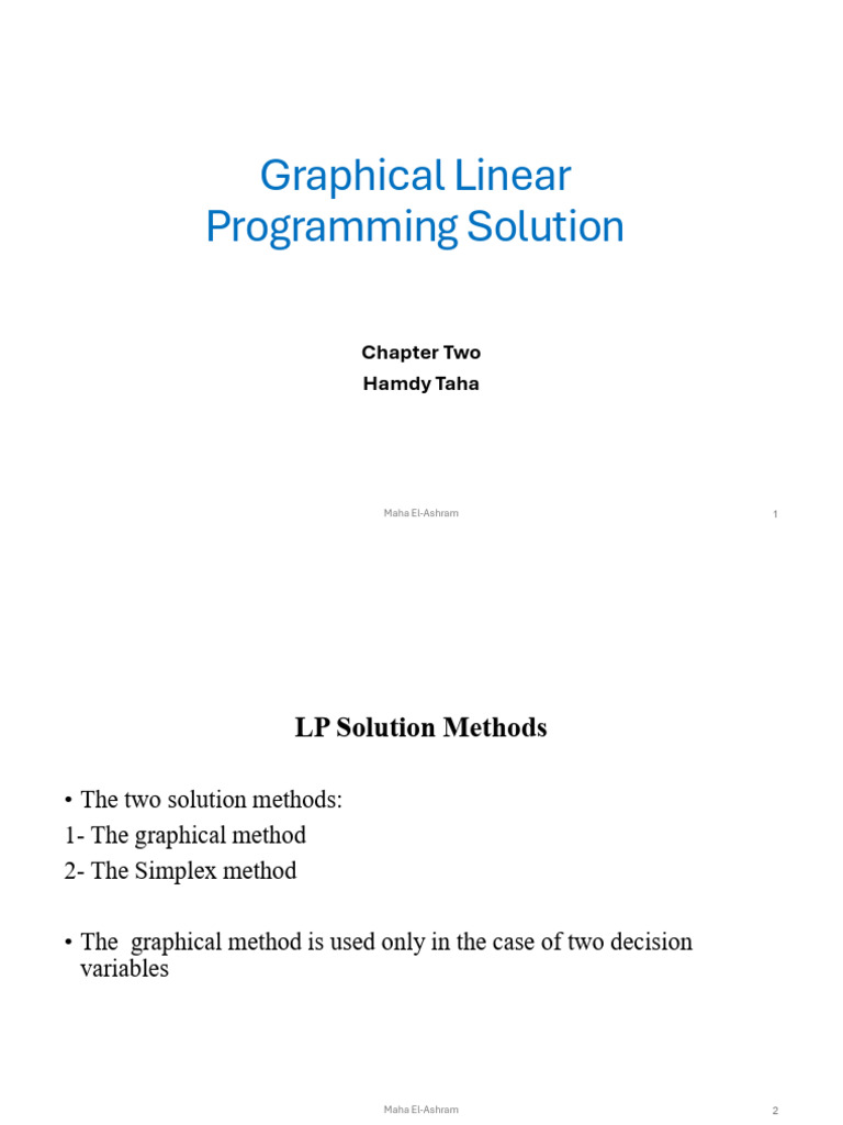 Graphical Linear Programming Guide | PDF