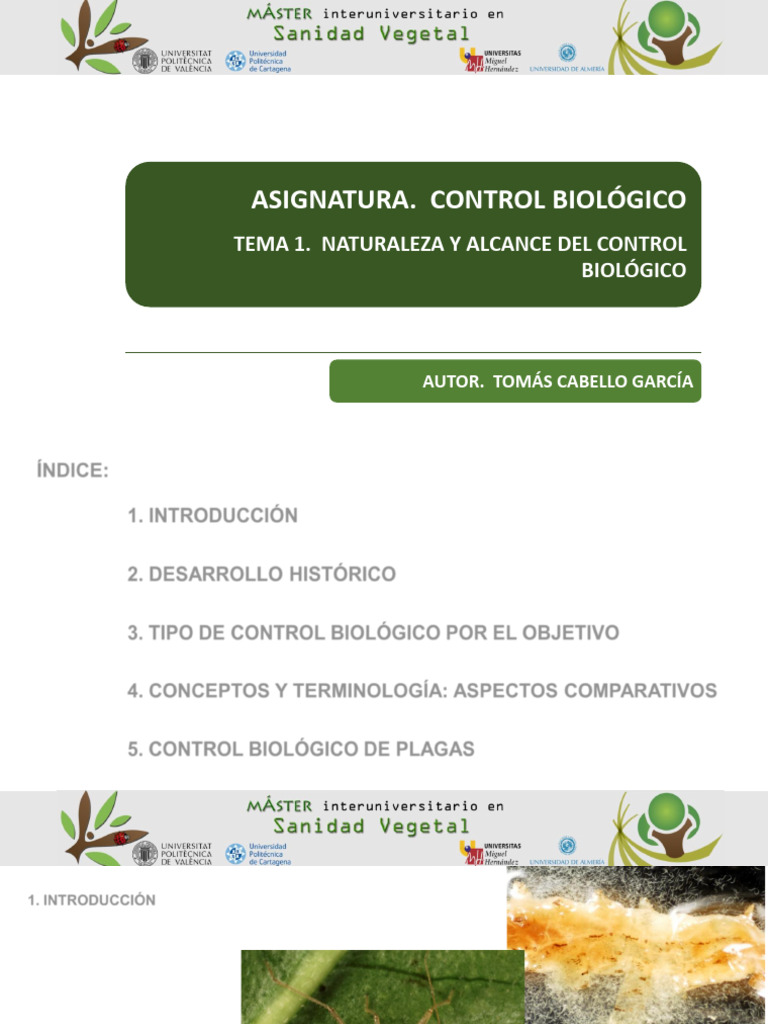 T01 Polimedia PowerPoint | PDF | Control biológico de plagas | Plaga ...