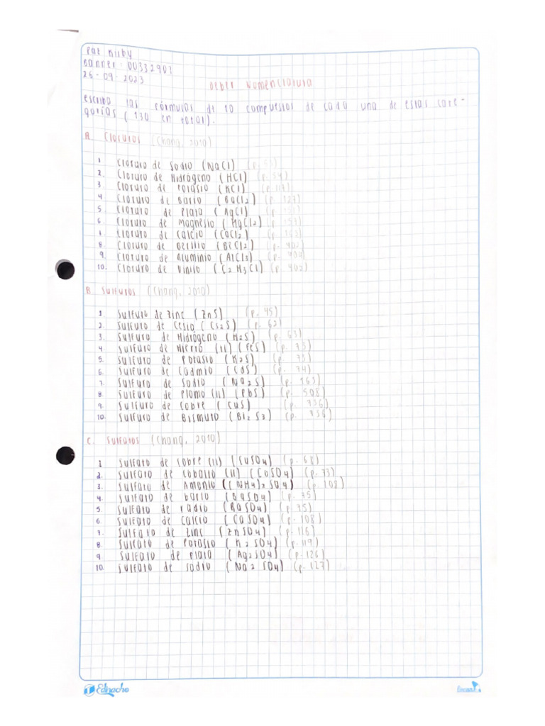 Deber Nomenclatura | PDF