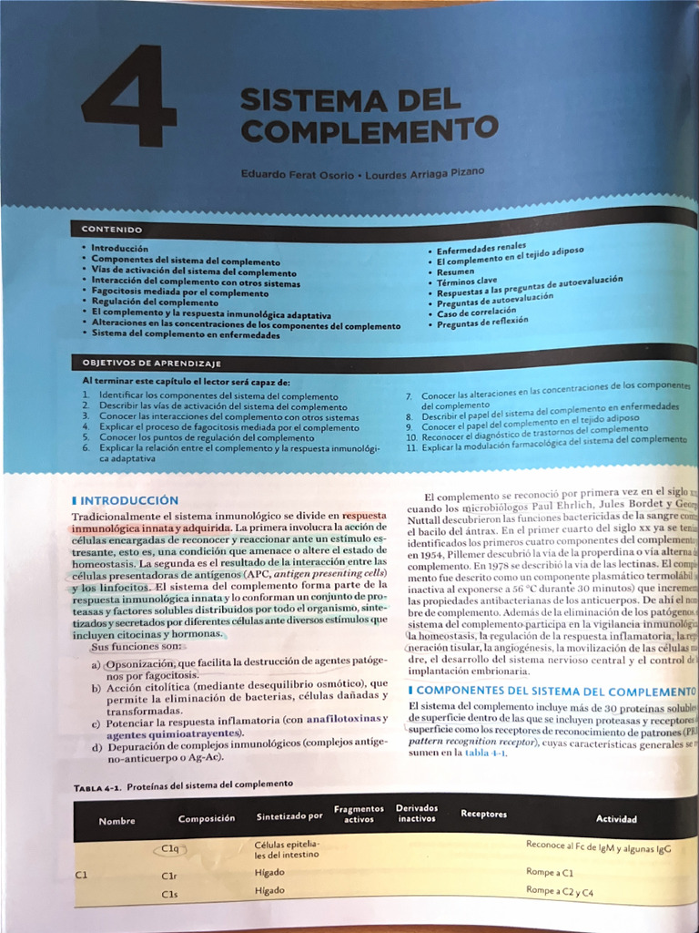 Sistema de Complemento | PDF