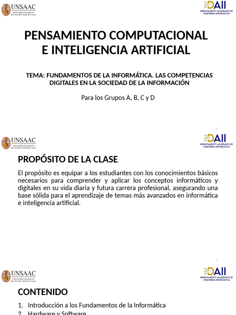 MATERIAL 1-Fundamentos de la Informática | PDF | Hardware de la computadora | Informática
