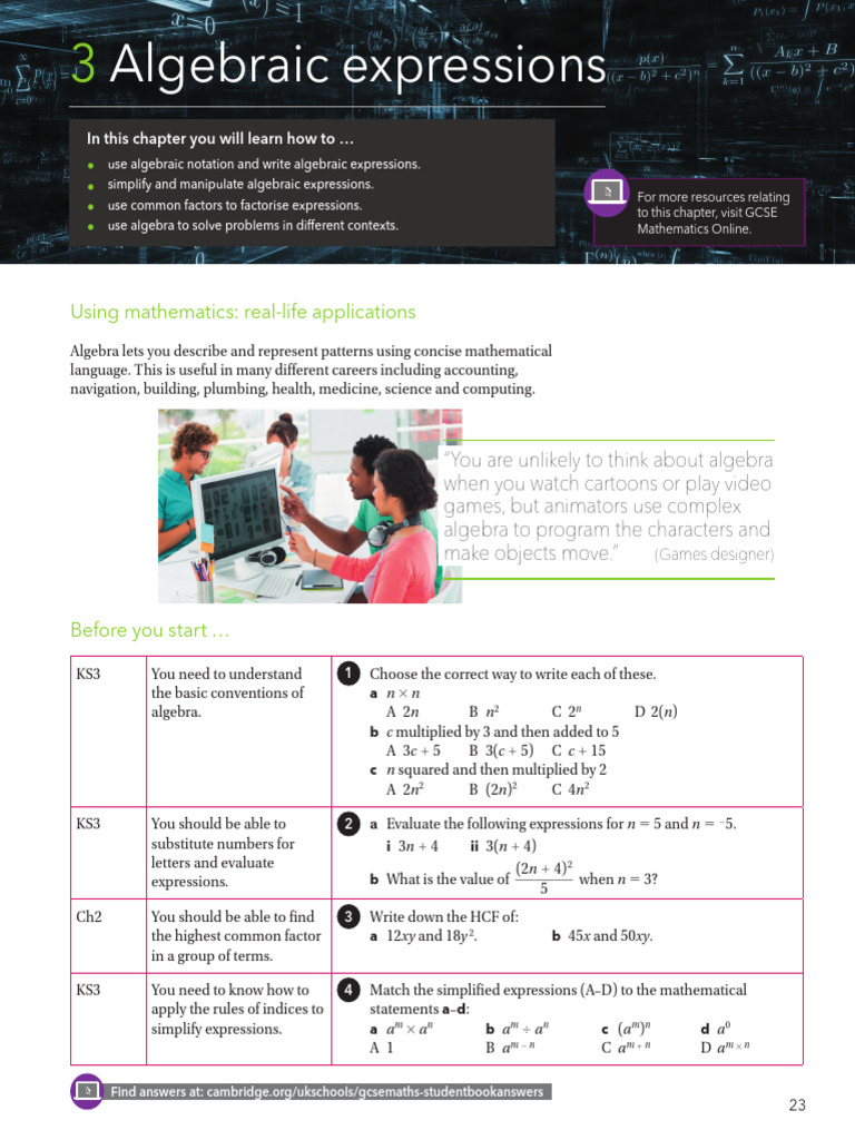 ch3 H OCR GCSE MATHS | PDF | Multiplication | Equations
