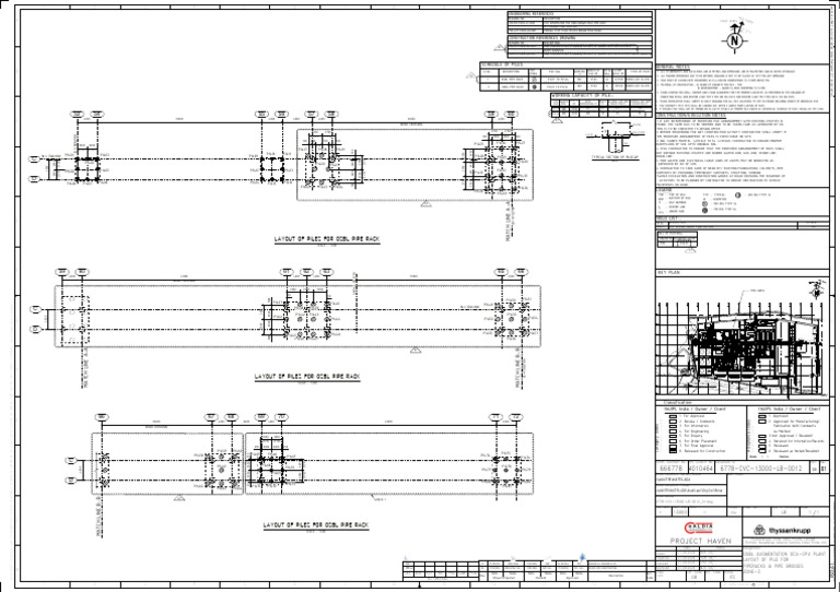 OSBL Pipe Rack Pile Layout Plan | PDF | Deep Foundation | Civil Engineering