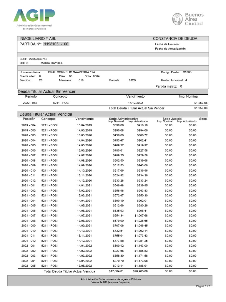 ESTADO-DEUDA-ABL-646187 | PDF