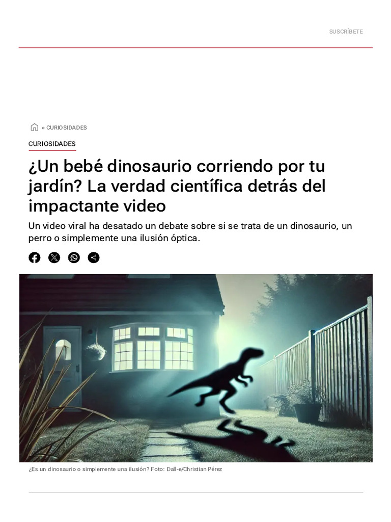 ¿Un Bebé Dinosaurio Corriendo Por Tu Jardín_ La Verdad Científica Detrás Del Impactante Video ...