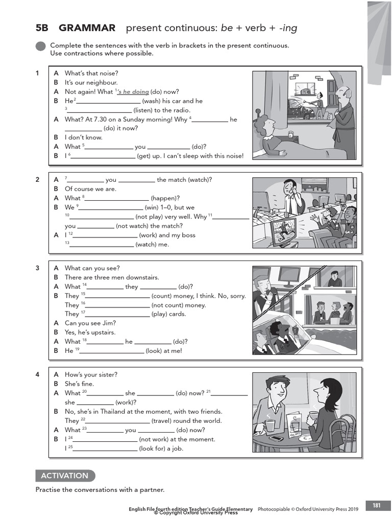 present continuous | PDF