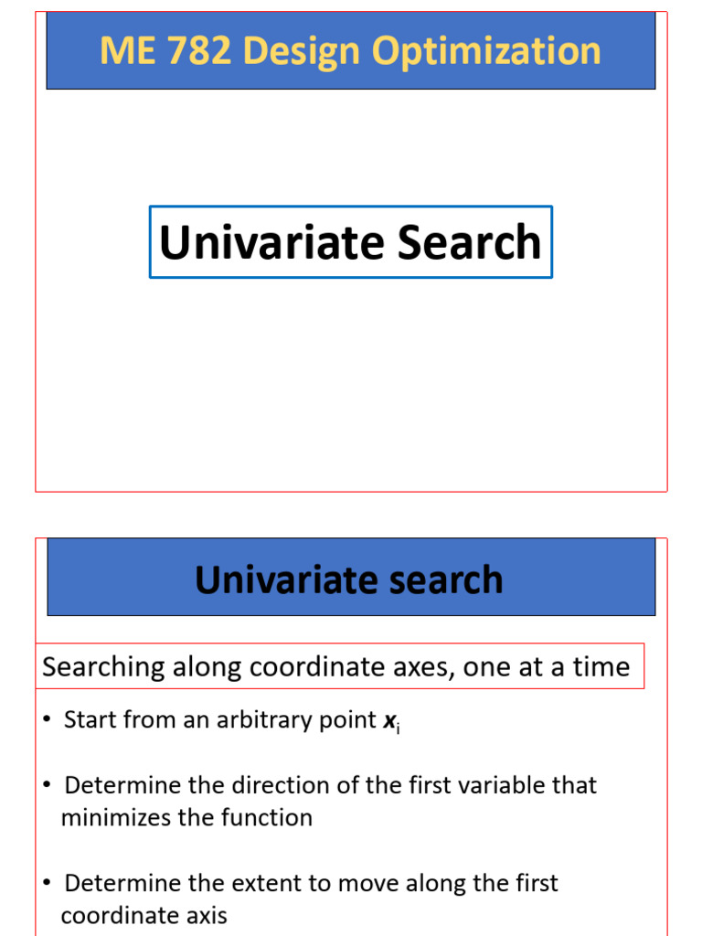 #7 Univariate - Search | PDF | Applied Mathematics | Mathematical Analysis