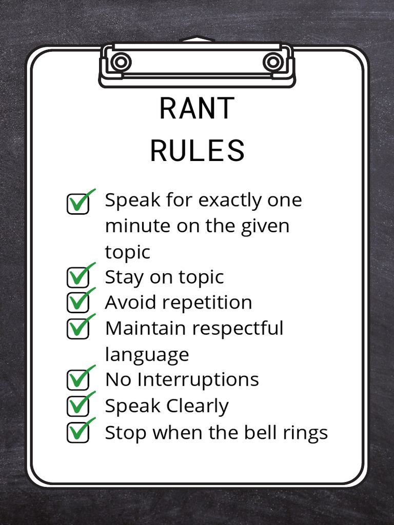 One Minute Rant in The Classroom | PDF | Language Arts & Discipline