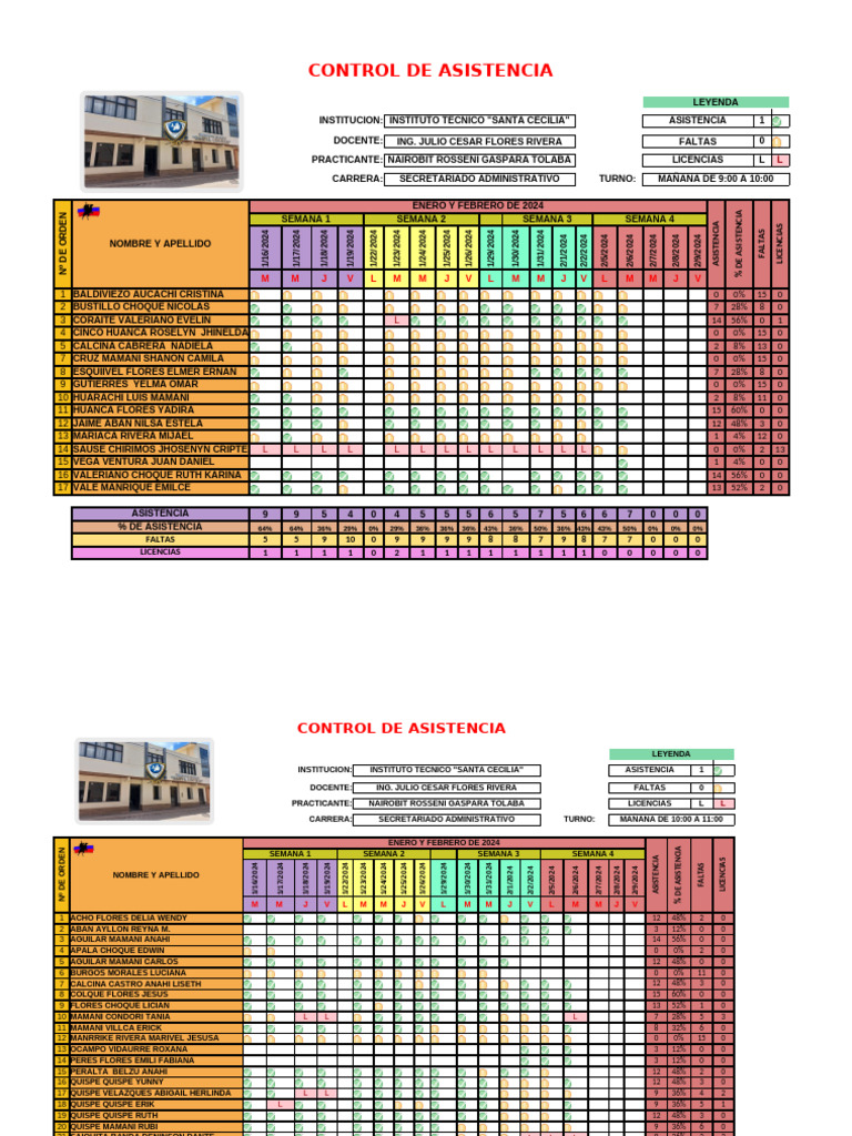 Control de Asistencia | PDF