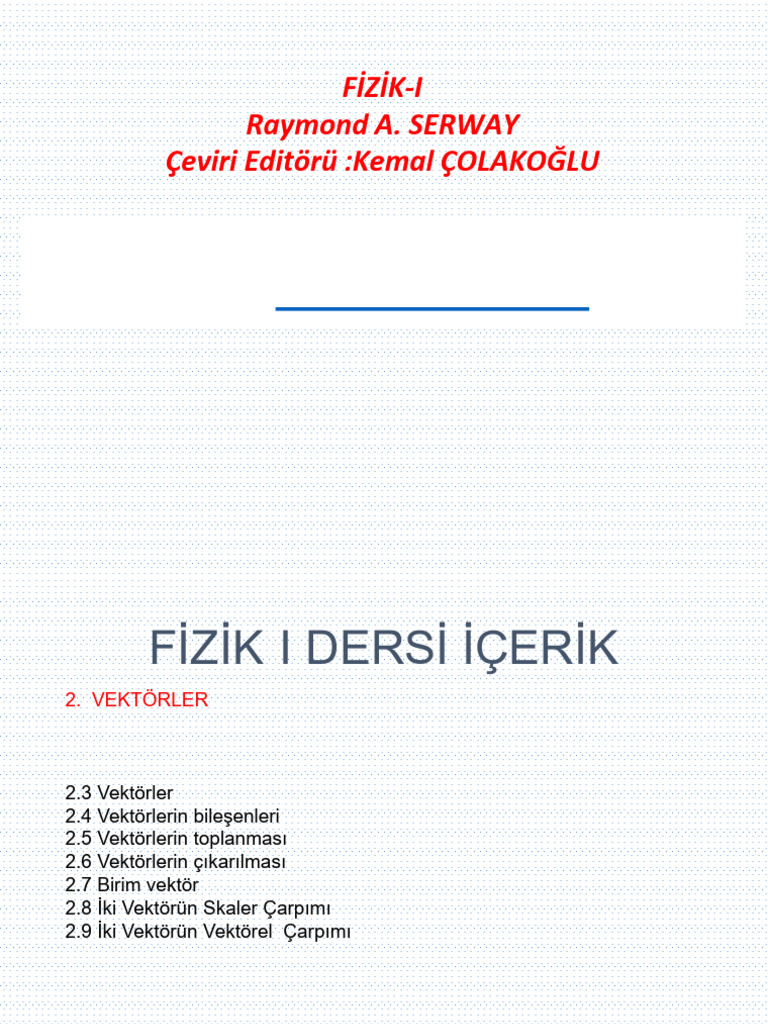 Vektörler (YENI) | PDF