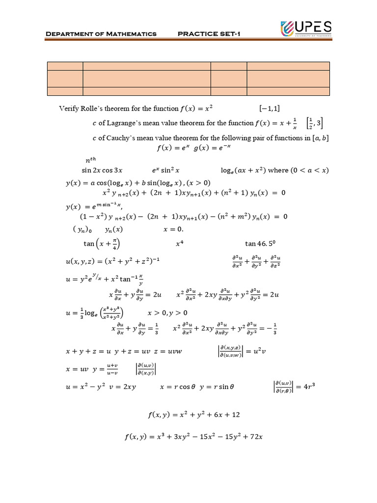 Practice Set-1 MATH1065 (AEM-I) | PDF | Functions And Mappings | Mathematical Logic