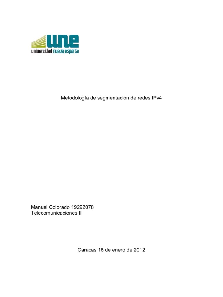 Metodología de Segmentación de Redes IPv4 | PDF | Protocolos de ...