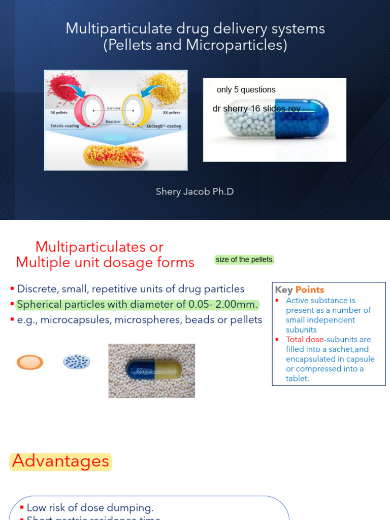 Multiparticulate Drug Delivery Systems | PDF | Extrusion | Tablet ...