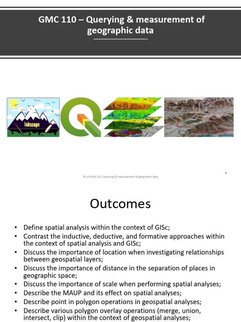 Querying and Measurement of Geographic Data Lecture Slides | PDF | Spatial Analysis