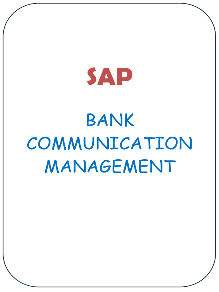SAP BCM Configuration Guide | PDF | Banks | Currency