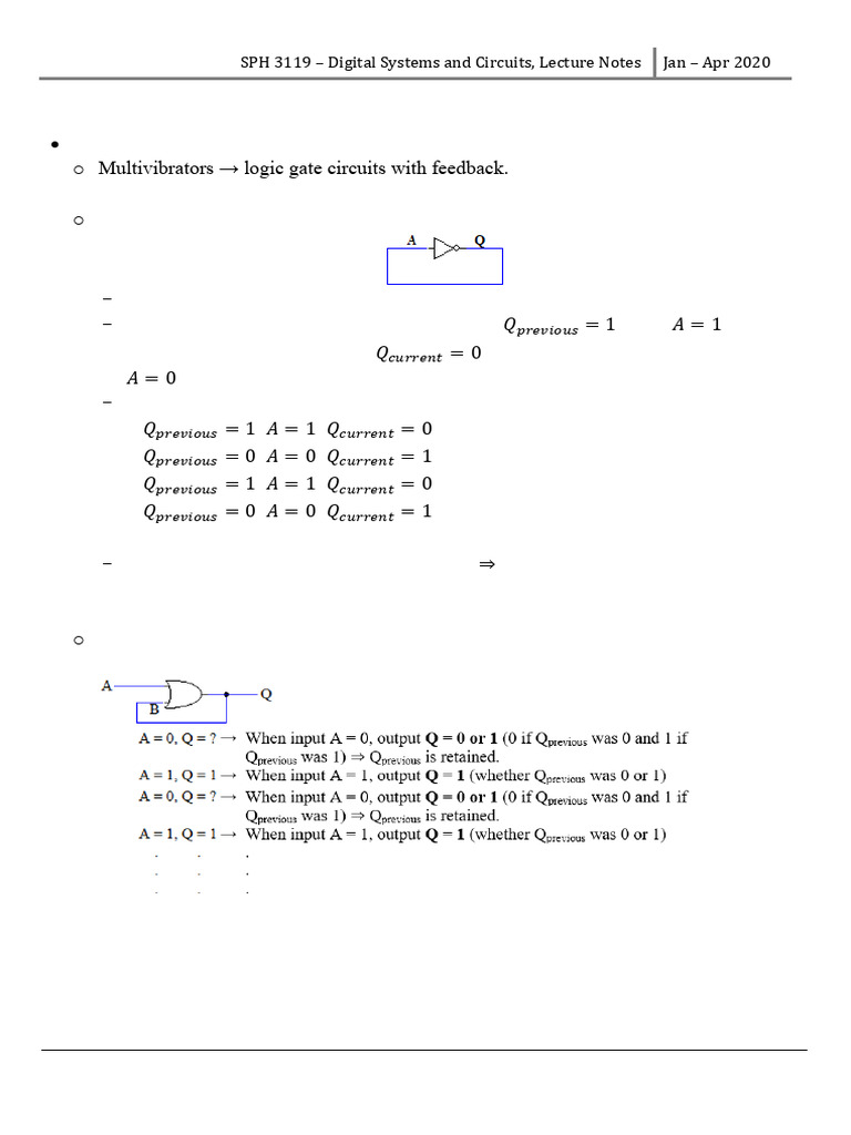 7 Latches and Flip-flops | PDF | Logic Gate | Electronic Circuits