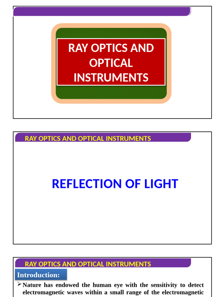 Phy SR Ro m01 Reflection | PDF | Optics | Reflection (Physics)