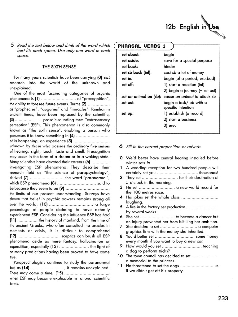 CPE Use of English 1 Students Book Unit 12b Virginia Evans | PDF