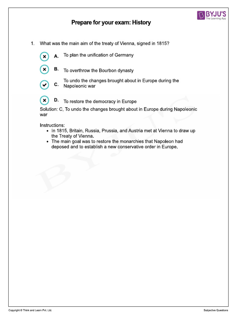 History Exam Prep I - SUB | PDF