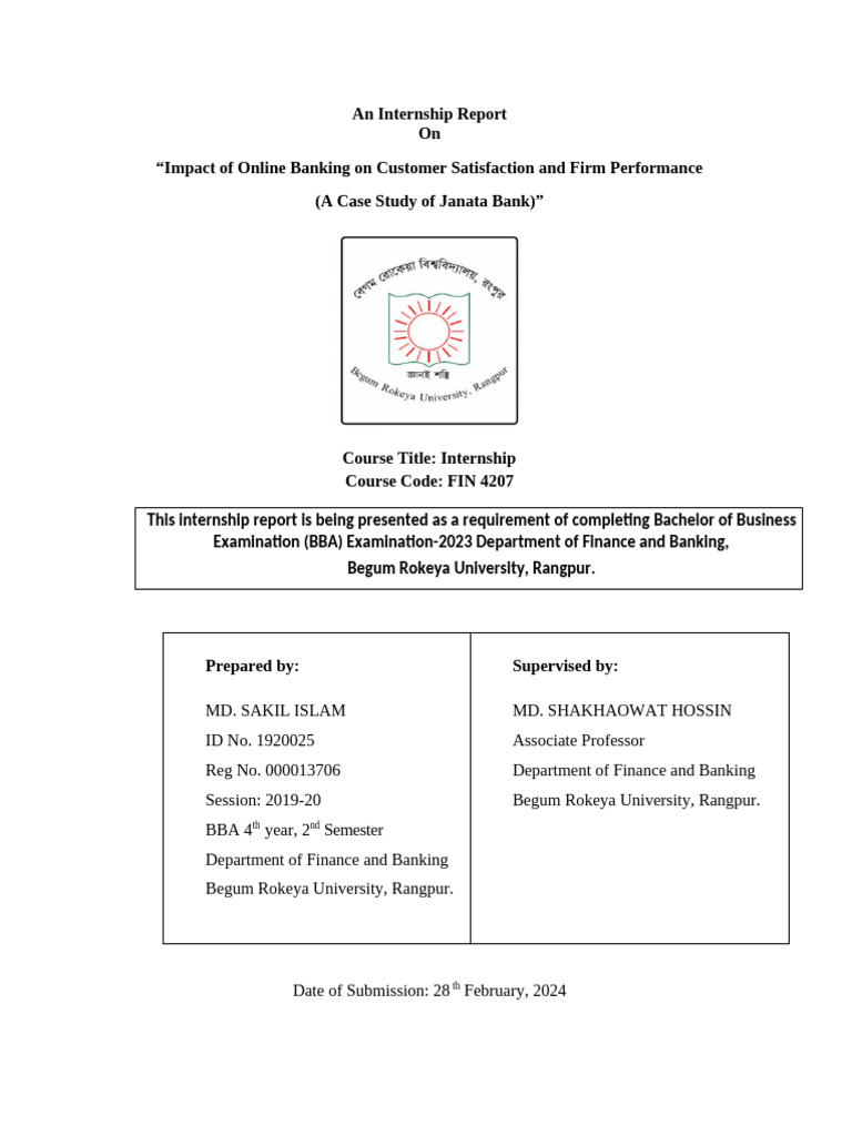 Internship Report Final Copy 1920025 | PDF | Qualitative Research ...