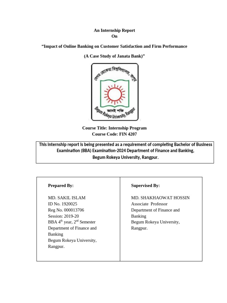 Internship Paper 1920025 | PDF | Banks | Qualitative Research