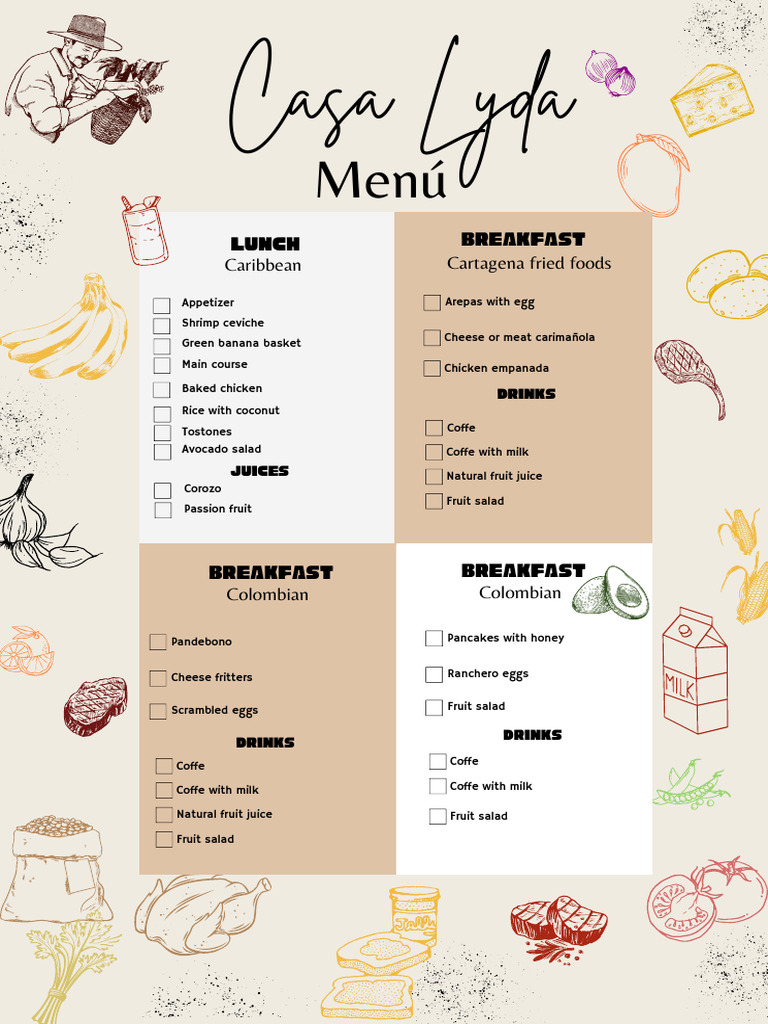 Menú Casa Lyda | PDF