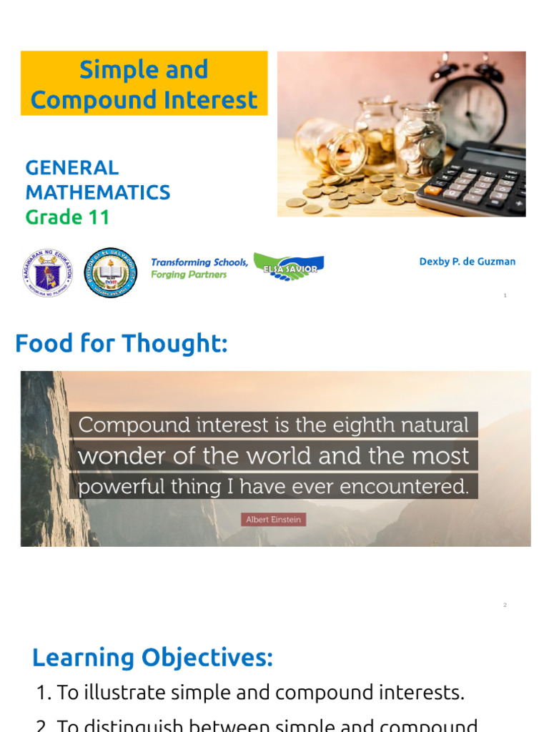 Gen-Math_Simple-and-Compound-Interest | PDF | Interest | Compound Interest