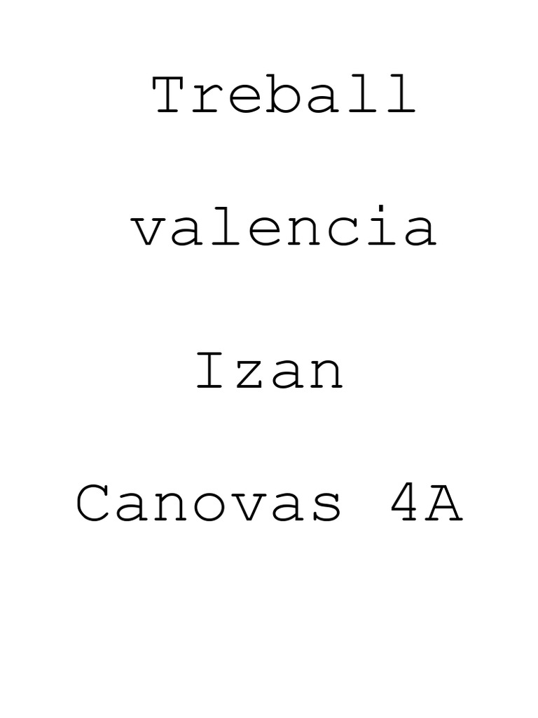 Treball Valencia | PDF