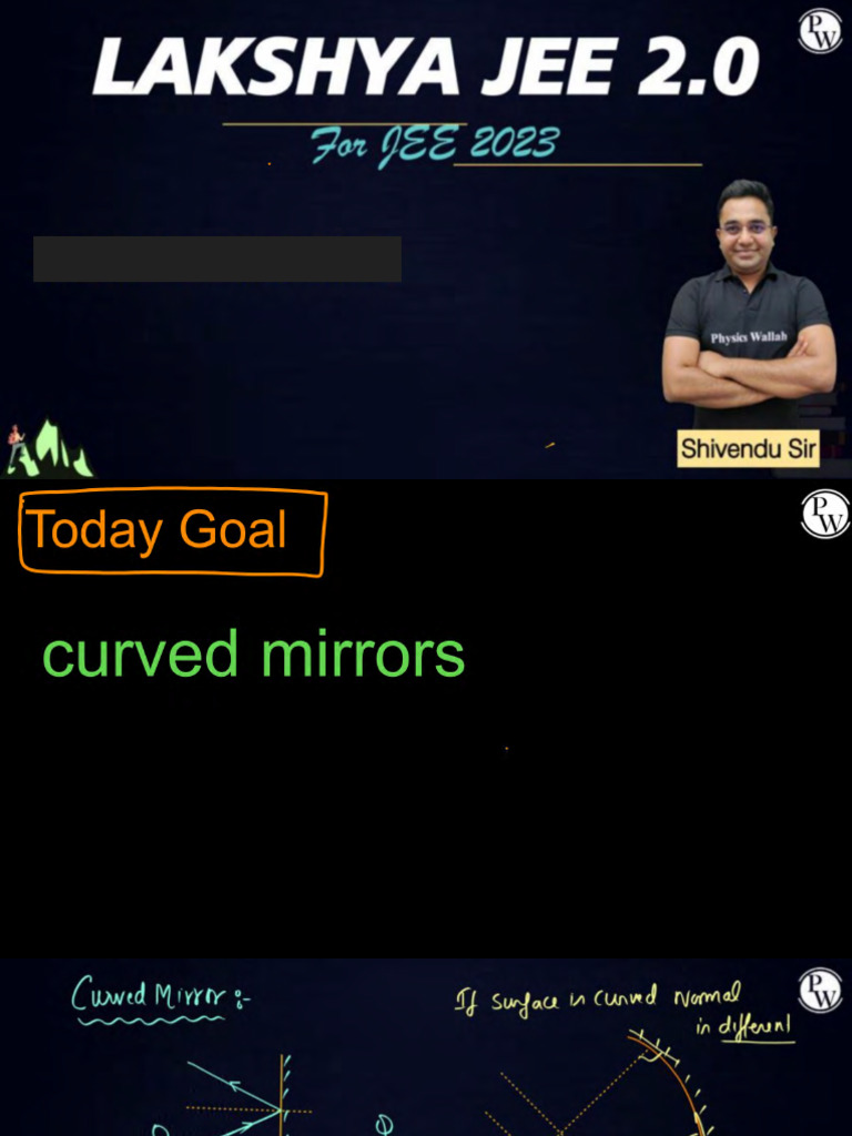 Ray Optics 04 - Class Notes - (Lakshya JEE 2.0 2023) | PDF