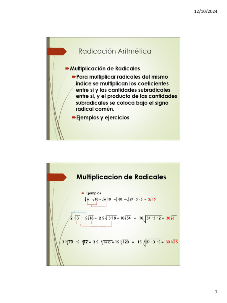 Mate S2 | PDF | Multiplicación | Fórmula